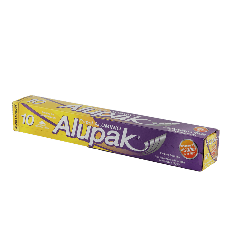 24 Rollos Papel Aluminio de Cocina Alupak de 9.8 metros c/u